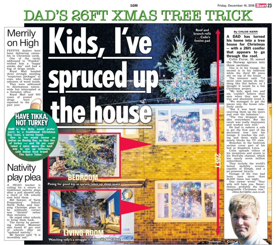 Christmas Tree Goes Through The Roof